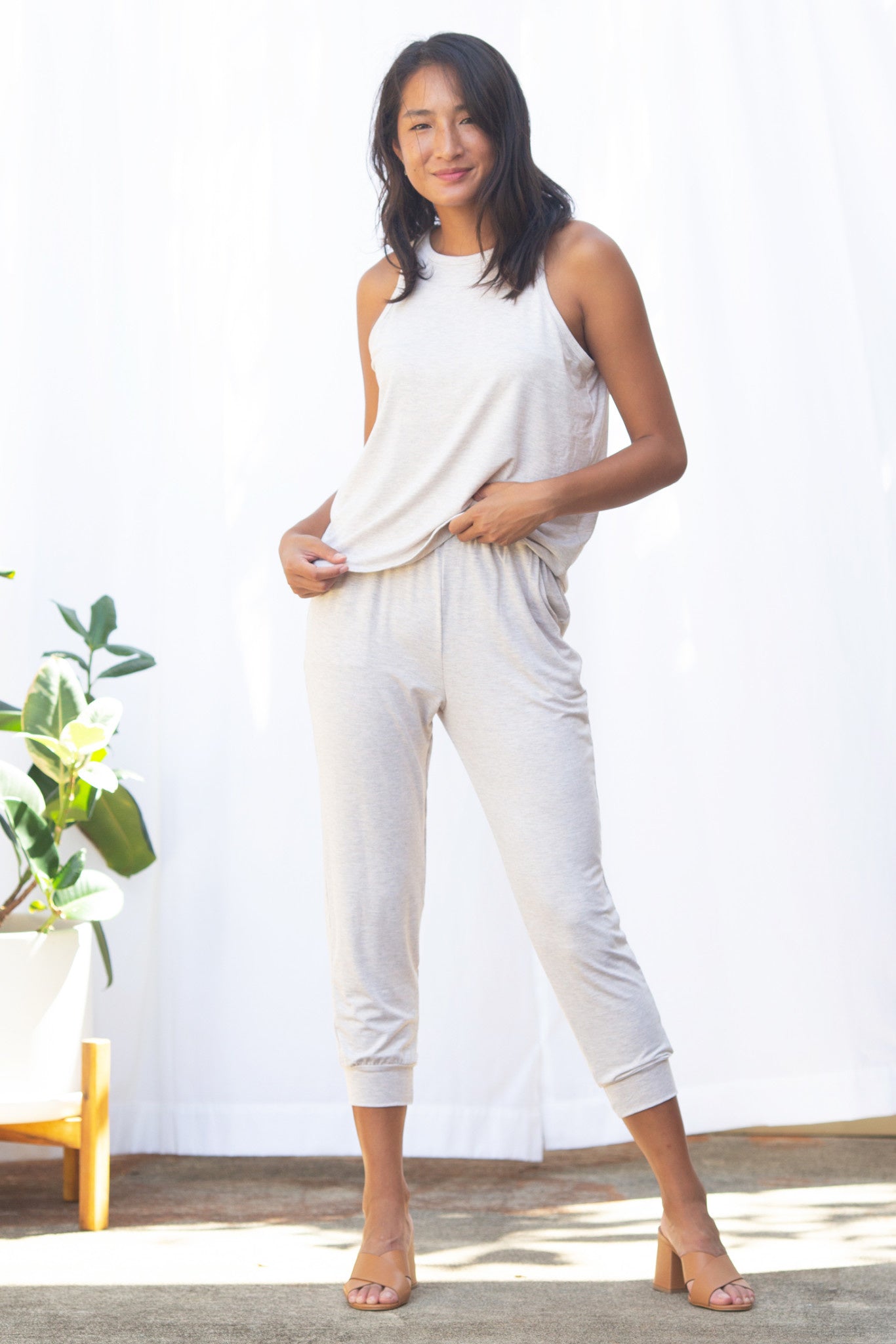 Michael Racer Tank Top (Oatmeal) - M – Ten Tomorrow