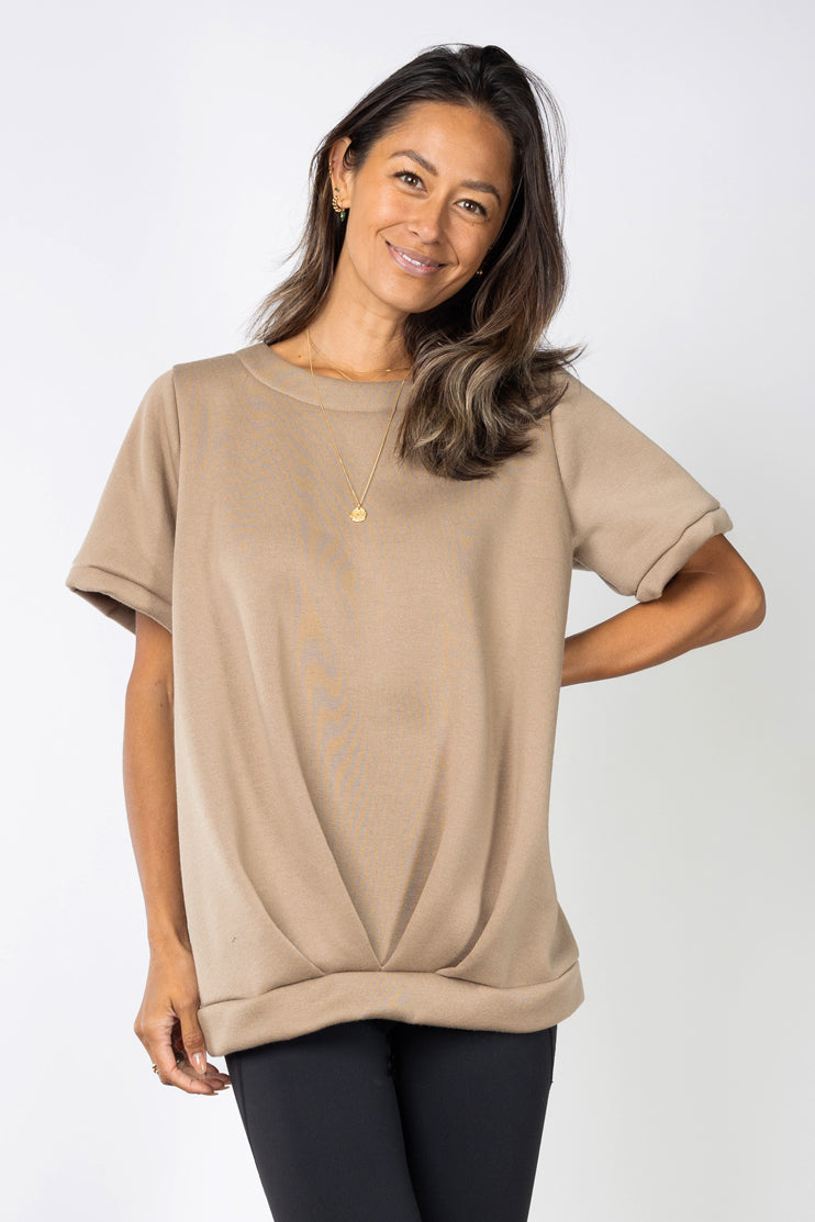 Levi Pleated Tunic (Sand Fleece) – Ten Tomorrow