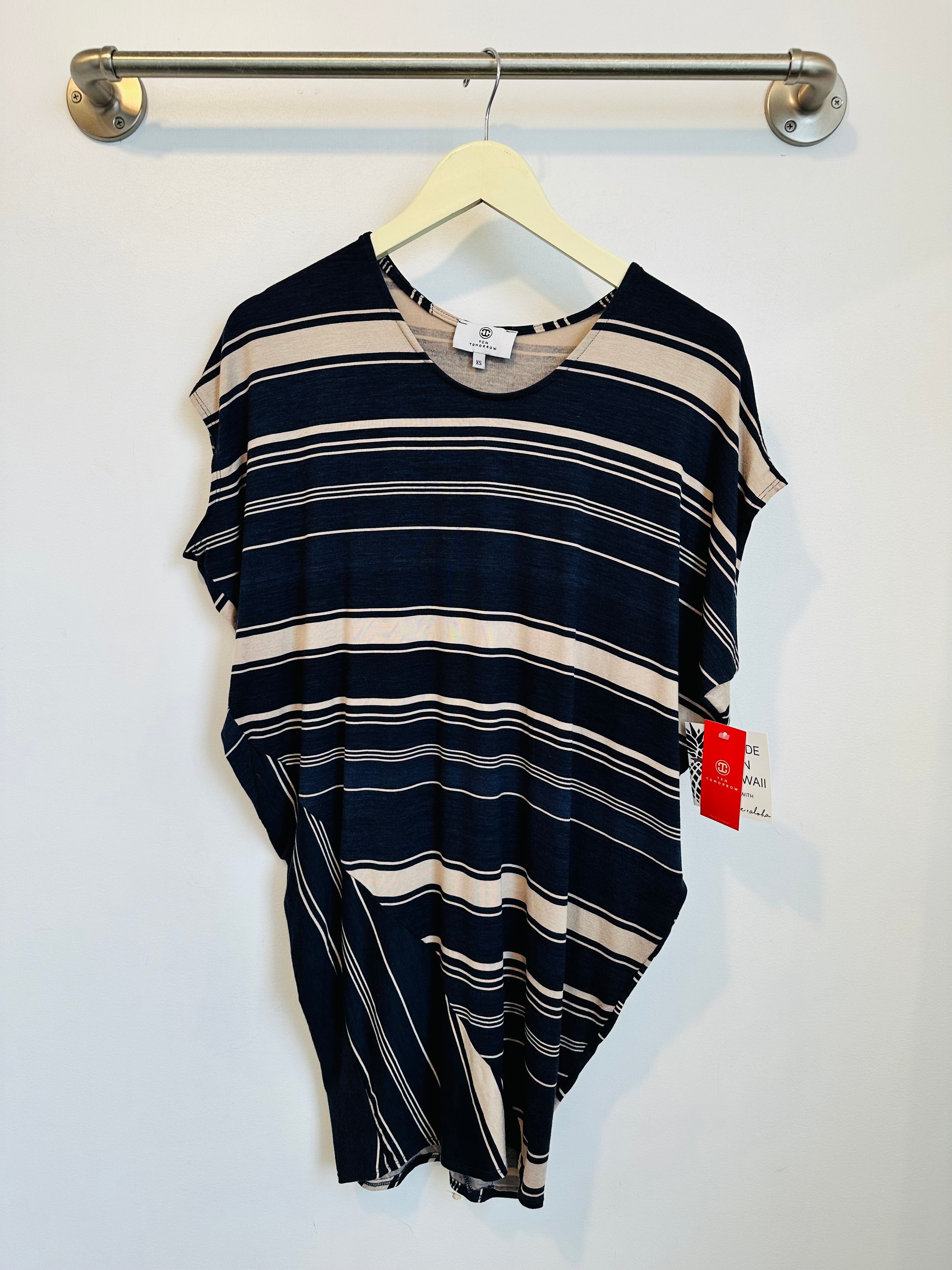Kit Dress (Navy Mixed Stripe) - XS – Ten Tomorrow