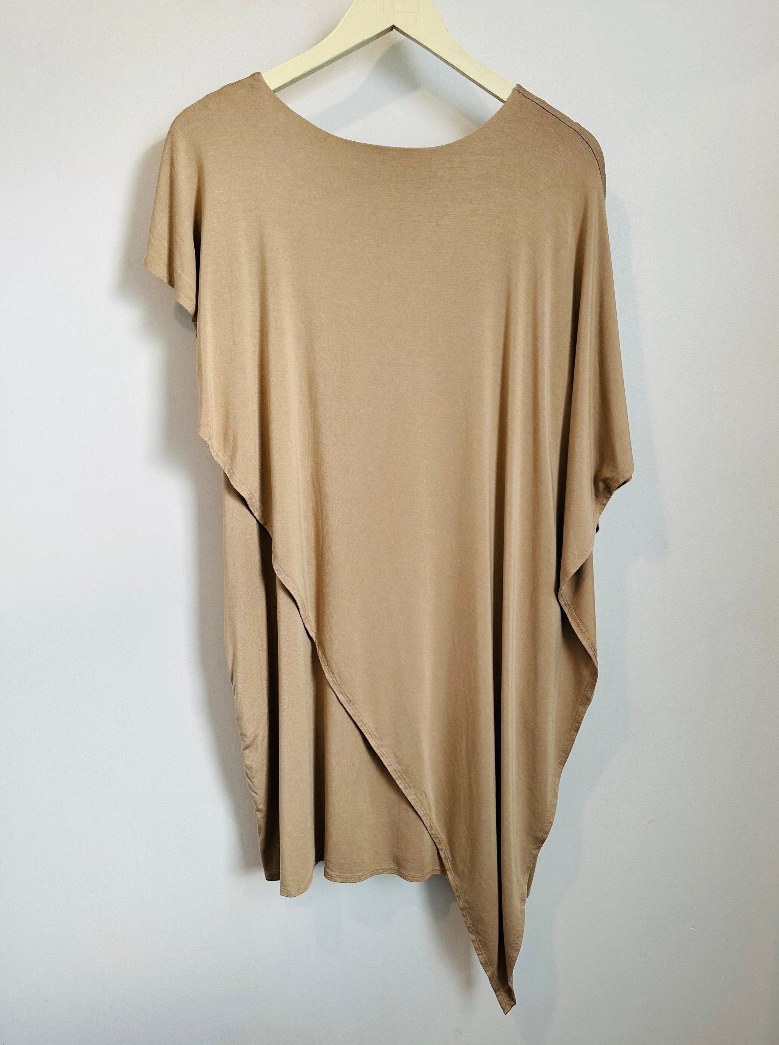 Sienna Asymmetrical Dress (Cocoa) - M – Ten Tomorrow