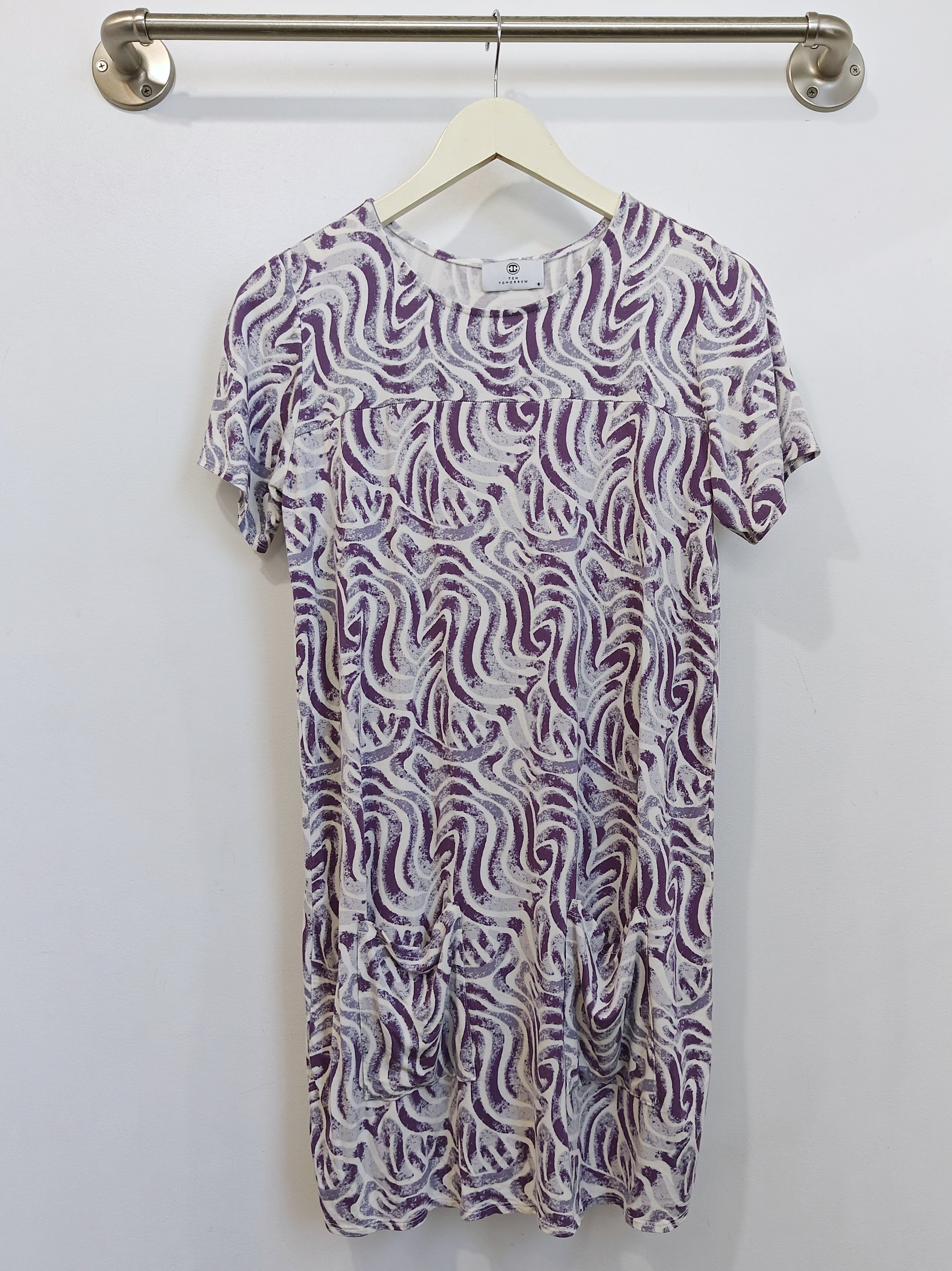 Stacey T-Shirt Dress (Wandering Lavender) - S – Ten Tomorrow