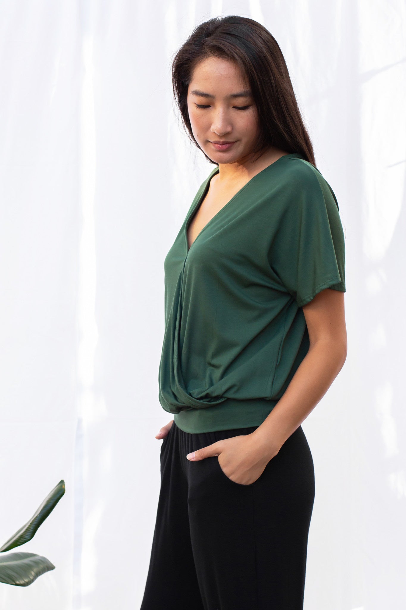 Luna Wrap Top (Fern) - M – Ten Tomorrow