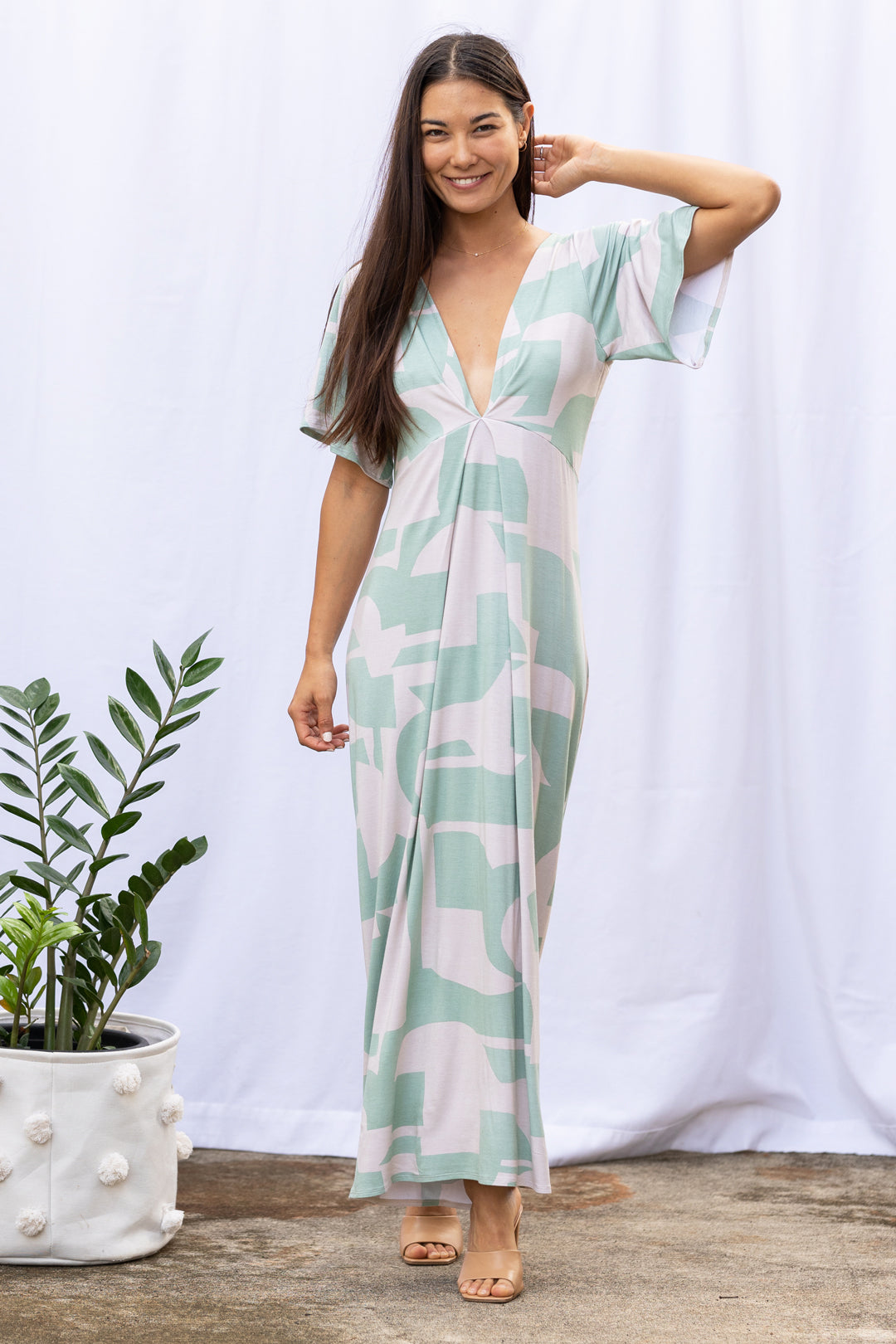 Kori Pleated Maxi (Sea Salt Deco Print) – Ten Tomorrow